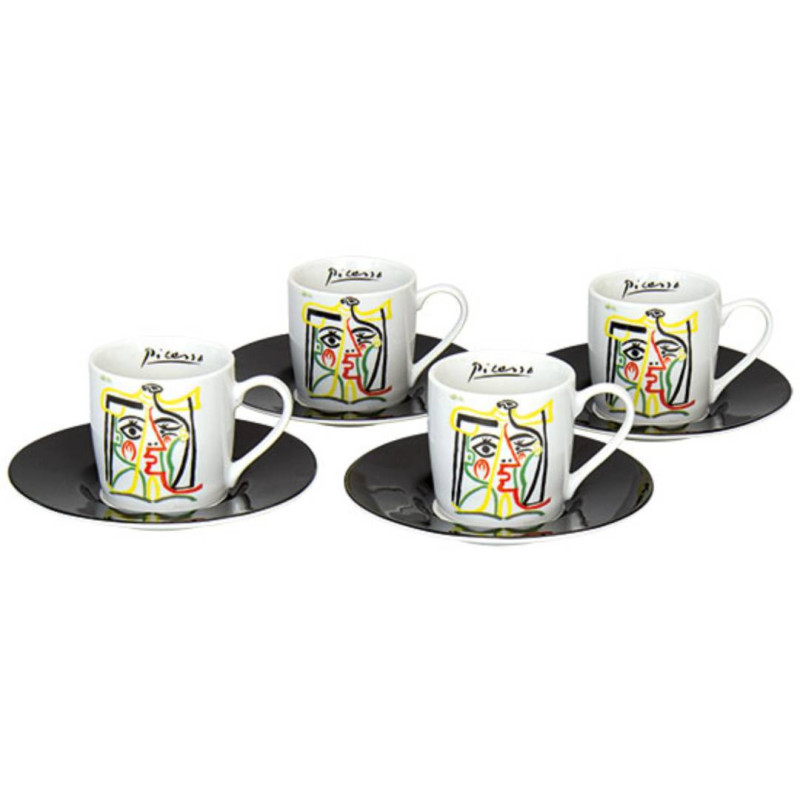 Pablo Picasso: Juego de 4 tazas de café espresso